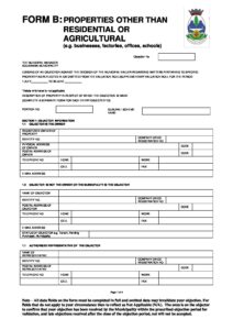 Objection-Business-Form-B – Kou-Kamma Local Municipality
