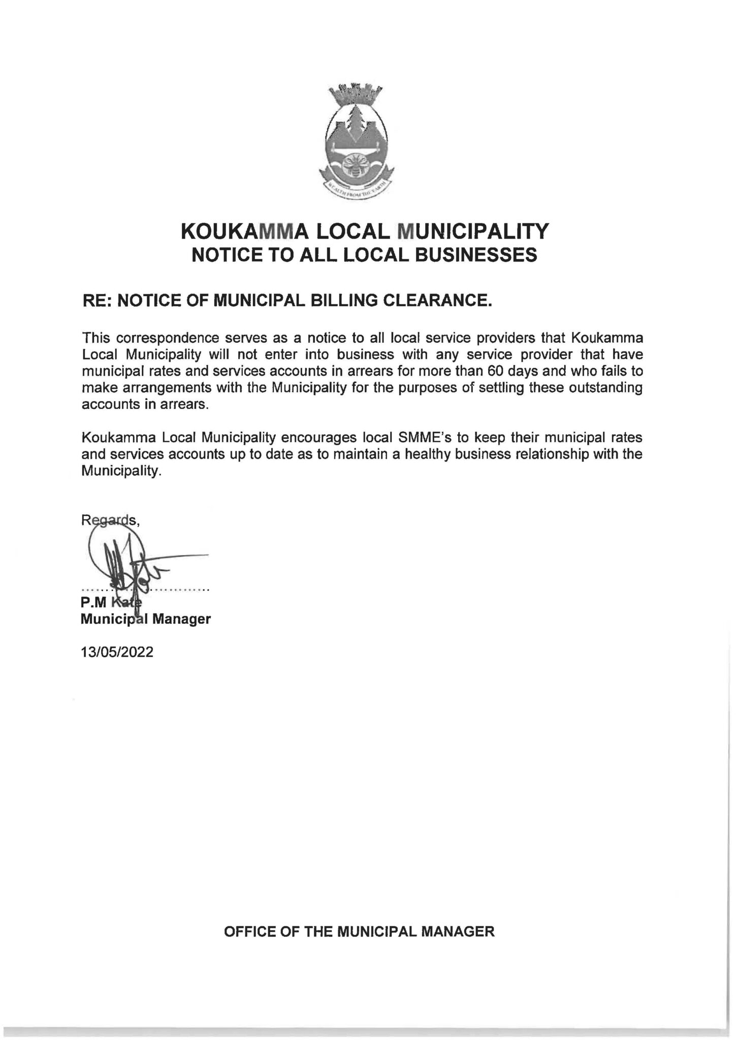 Notices – Kou-Kamma Local Municipality